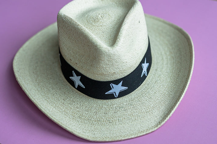 1.5” Reversible Black and White Star Band – Bandette Bands